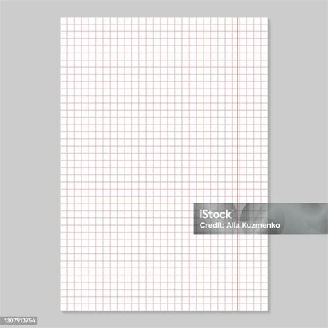 그리드 용지입니다 A4 형식으로 사실적인 빈 줄 지어 종이 시트 색상 그래프가 있는 제곱된 배경입니다 학교 벽지 질감 노트북기하학적 패턴 투명 한 배경에 줄 지어 빈