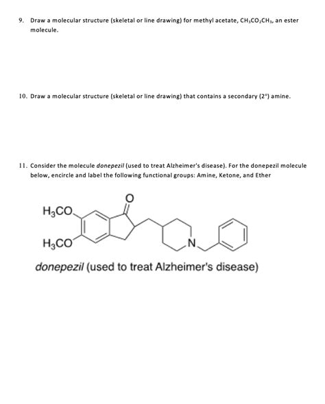 Solved 9 Draw A Molecular Structure Skeletal Or Line