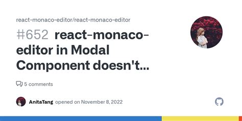 React Monaco Editor In Modal Component Doesnt Work · Issue 652