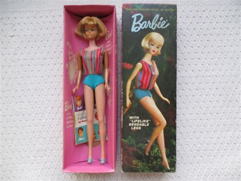 Vintage 1965 American Girl Barbie With Box 1070 Ash Blonde 1883745358