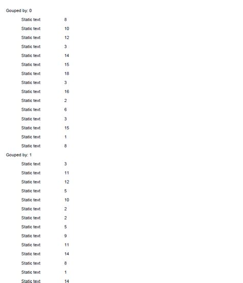 Ireport Jasper Reports Use A Single Label For The Whole Group