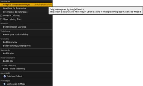 unreal 4 ue4 error lighting needs to be rebuilt game development