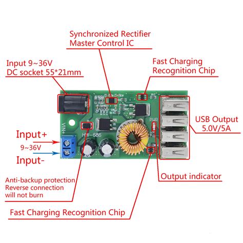 DC DC V V V V To V Step Down Board A USB Output Buck
