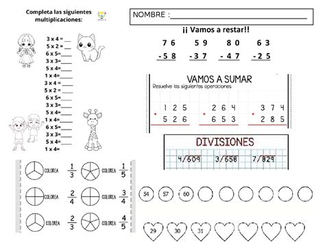 Diagnóstico De Operaciones Básicas Multiplicaciones Y Divisiones 3ro