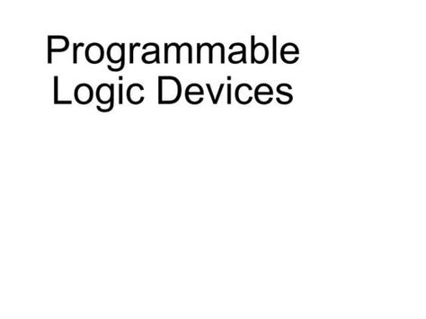 programmable logic devices plds ppt