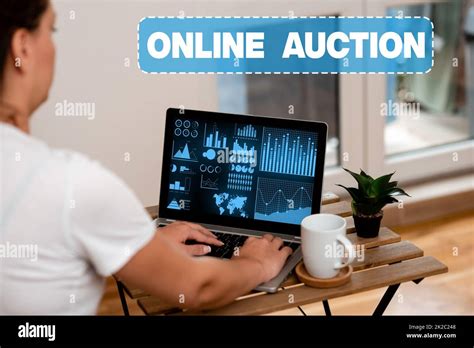 Text Caption Presenting Online Auction Business Overview Process Of Buying And Selling Goods Or
