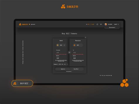 Swarm Bzzaar Connected Interface Dark Theme By Linum Labs For Linum