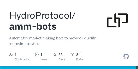 GitHub HydroProtocol Amm Bots Automated Market Making Bots To Provide Liquidity For Hydro