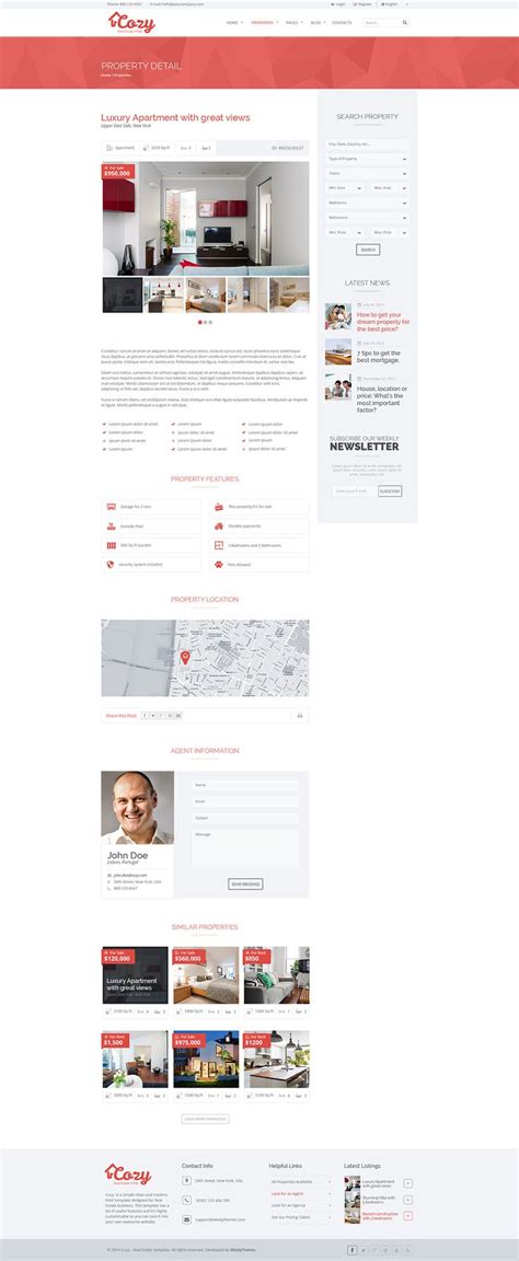 Cozy Responsive Real Estate Html Template