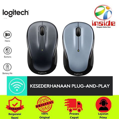 Jual Mouse Wireless Logitech M325 Dark Silver Kota Depok Inside Jaya Computer Tokopedia