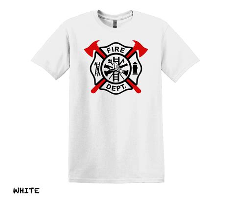 Firefighter T Shirt Fire Dept Logo Fireman T Etsy