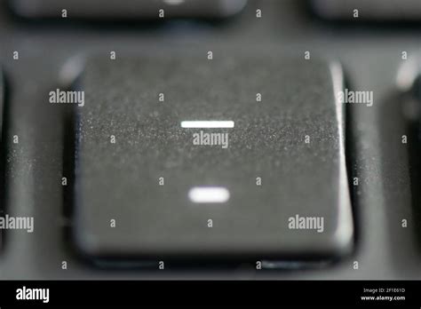 Hyphen And Underscore Key On A Laptop Keyboard Stock Photo Alamy