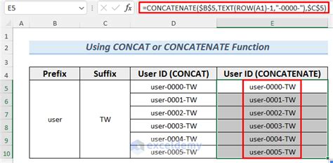 How To Create A Number Sequence With Text In Excel 5 Methods
