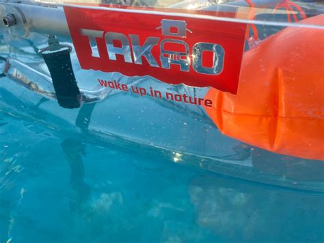 Takao 1 Seater Clear Kayak Single Plexiglass Bottom Wframe Clear Seat And Paddles Ebay