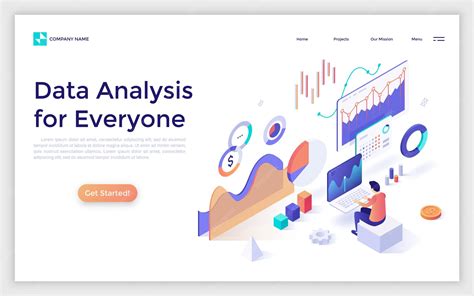 Premium Vector Vector Isometric Landing Page Template
