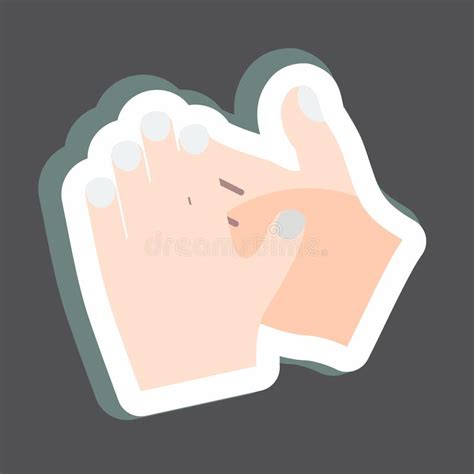 Sticker Clapping Hands Suitable For Hand Actions Symbol Simple Design Editable Design