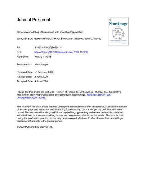 Pdf Generative Modeling Of Brain Maps With Spatial Autocorrelation