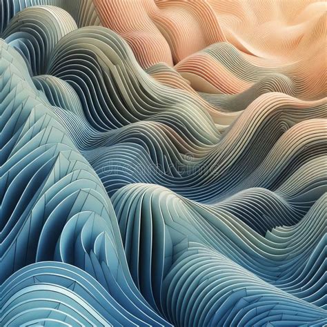 wave pattern with geometric and angular shapes photorealisti stock