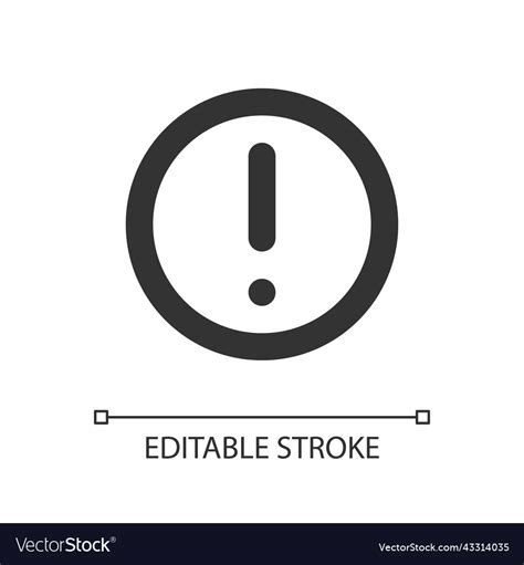 Circular Shaped Exclamation Mark Pixel Perfect Vector Image
