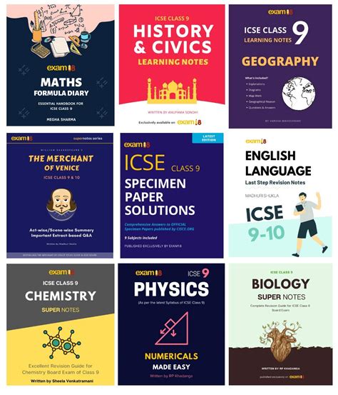 Exam18 Icse Class 9 Super Notes Combo Set Of 9 Books Ansh Book Store
