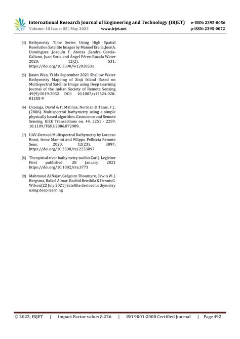 Estimation Of Depth Of River By Bathymetry Of Satellite Images Pdf