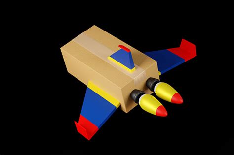 골판지 상자 소포 판지 제트 날개와 증기 비행 가장 빠른 빠른 배달 개념 3d 렌더링 뒤쫓음에 대한 스톡 사진 및 기타 이미지 뒤쫓음 디지털 생성 이미지 마케팅