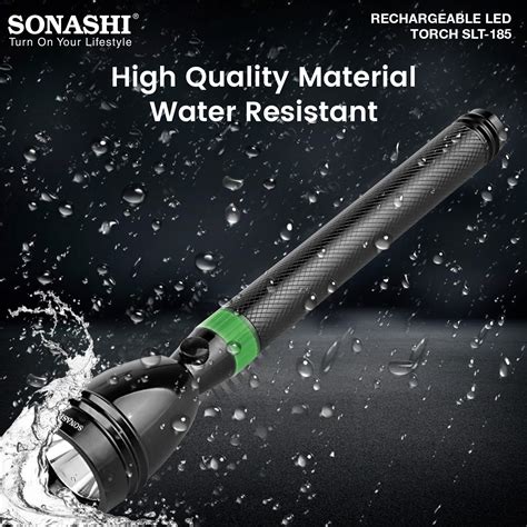 High Power Rechargeable Torch Flashlight 1km Slt 185 Sonashi Electronic