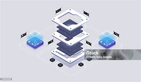 아이소메트릭 디자인 컨셉 가상 현실 및 증강 현실 소프트웨어 개발 및 프로그래밍을 제공합니다 빅 데이터 센터 양자 컴퓨터
