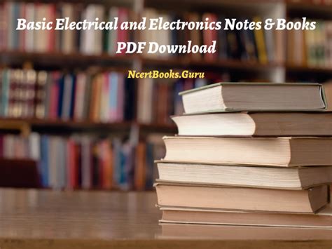 Basic Electrical And Electronics Engineering Books Pdf Free Download