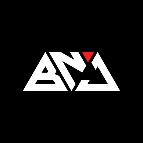 Bnj Triangle Letter Logo Design With Triangle Shape Bnj Triangle Logo