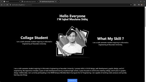 Iqbal Sidiq On Linkedin Portfolio Internshipportfolio Internship Readyforinternship