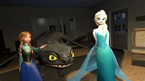 Image Elsa Anna And Toothless By Angelofdarkness500 D7xi4mr 