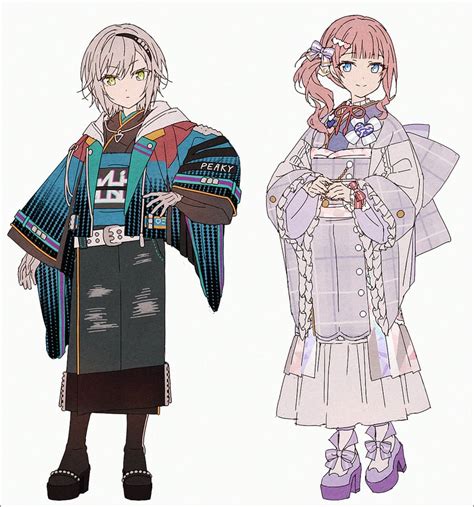 Mochizuki Honami And Hinomori Shiho Project Sekai Drawn By Hakusai