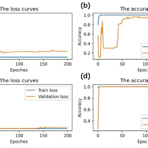 A B Graphs Illustrating Loss Curves And Accuracy Curves For Training Download Scientific
