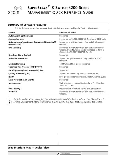 3com Superstack Switch 3c17300 3c17302 3c17304 Quick Reference Guide Pdf Network Switch