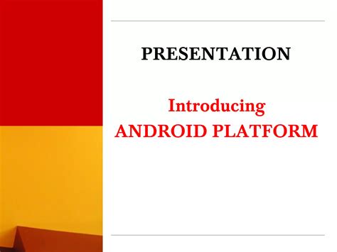 Introducing Android Platform Odp Operating Systems Computer