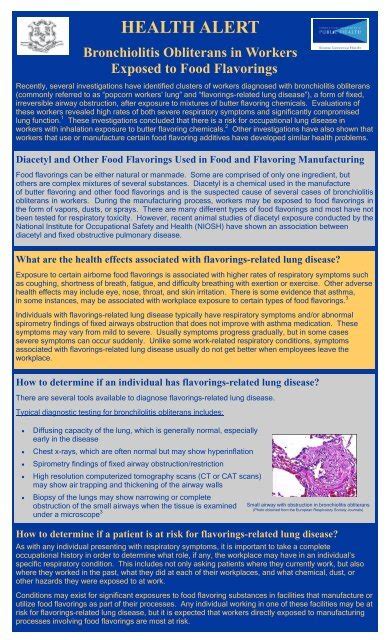 Bronchiolitis Obliterans Fact Sheet