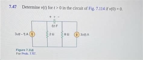 Solved 47 Determine V T For T 0 In The Circuit Of Fig Chegg Com