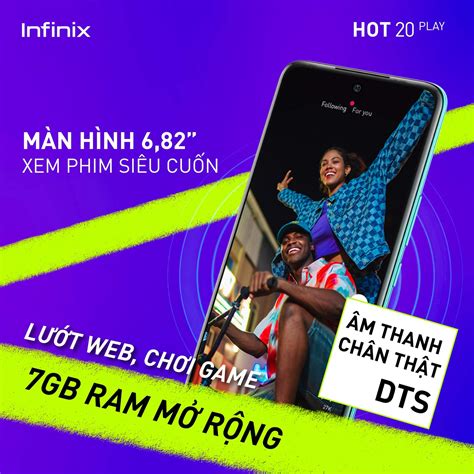 Infinix Hot 20 Play 4GB 128GB Chính hãng Showroom123