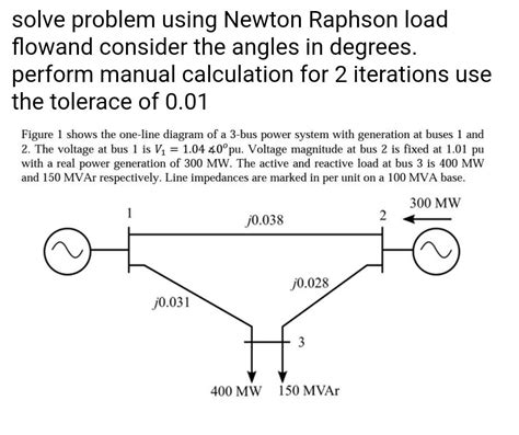 Solved Solve Problem Using Newton Raphson Load Flowand