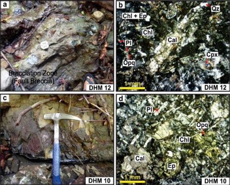 A C Outcrop Of The Propylitic Alteration B D Results Of Download Scientific Diagram