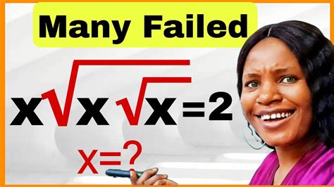 Math Olympiadcan You Solve For Xalgebra Youtube