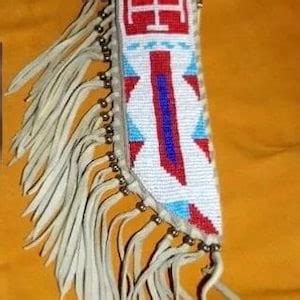 Beaded Knife Cover Native American Sioux Handmade Knife Sheath Etsy