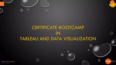 Tableau And Data Visualization Get Started Pdf