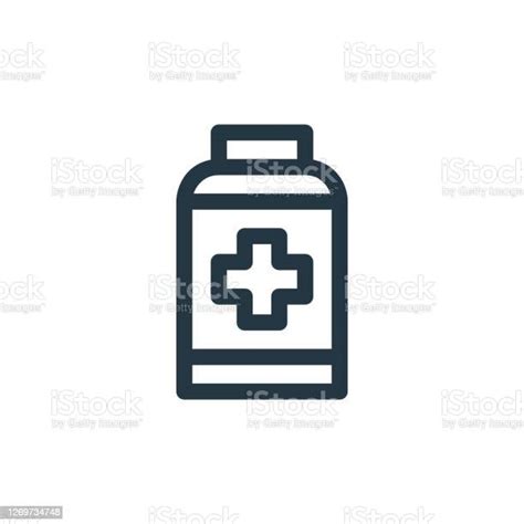 알약 벡터 아이콘 흰색 배경에 격리 개요 웹 사이트 디자인 및 모바일 응용 프로그램 개발을위한 얇은 라인 알약 아이콘 얇은 선 알약 개요 아이콘 벡터 그림 0명에 대한 스톡