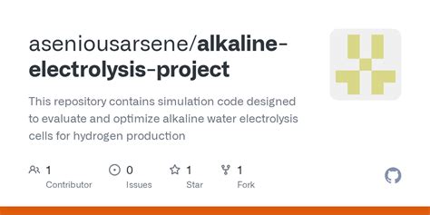 GitHub Aseniousarsene Alkaline Electrolysis Project This Repository Contains Simulation Code