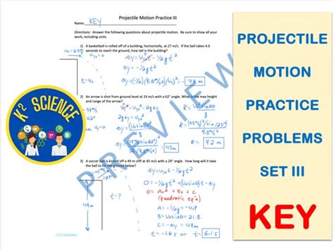 Projectile Motion Practice Problems Set Iii 2 D Kinematics Unit Physics