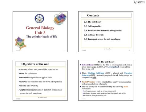 Cellular Classification Sub Cellular Organelles Pptx
