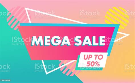 생생한 컬러 판매 배너 서식 파일 특별 한 판매를 제공 합니다 시즌 특별 할인 배너의 끝입니다 벡터 일러스트입니다 평면 디자인 3차원 형태에 대한 스톡 벡터 아트 및 기타