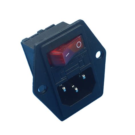 10A 15A 16A 250AVAC PCB Mount Female Socket IB 658 Electrical Power Socket With 5 60A Fuse ON